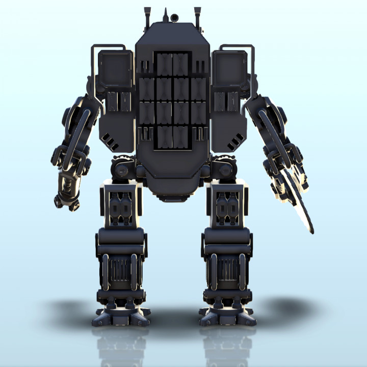 3D Printable Zihaldin combat robot (23) - BattleTech MechWarrior Scifi ...
