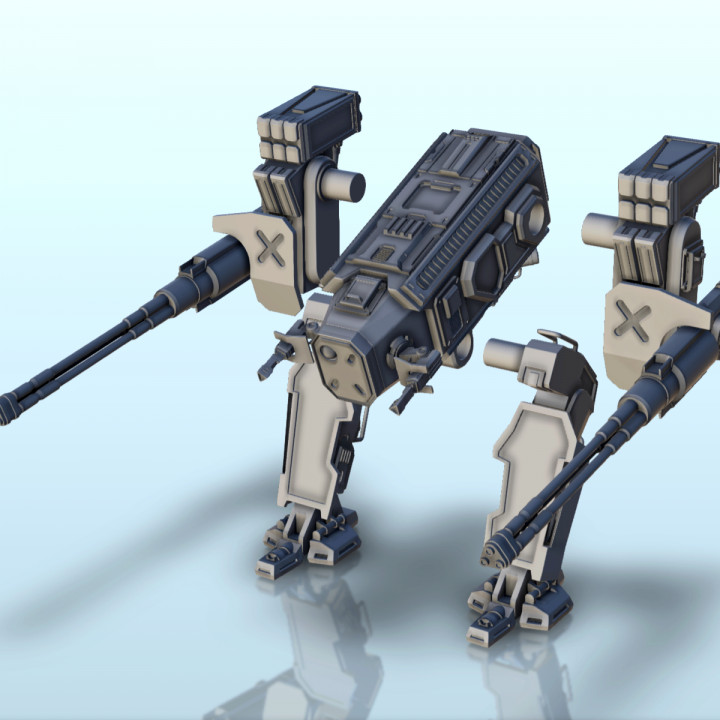 3D Printable Xilmis combat robot (24) - BattleTech MechWarrior Scifi ...