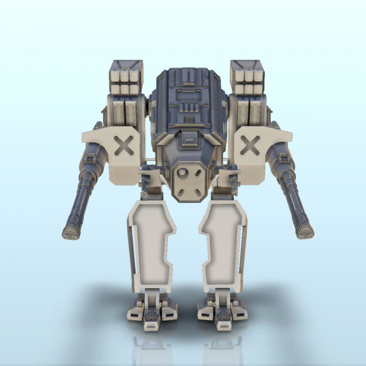 3D Printable Xilmis combat robot (24) - BattleTech MechWarrior Scifi ...