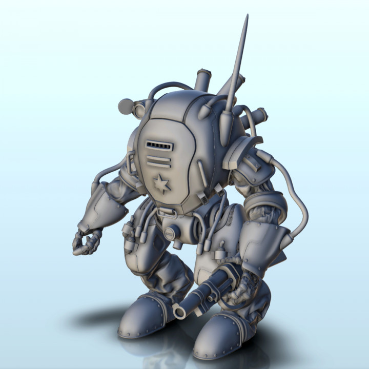 3D Printable Qheone combat robot (27) - BattleTech MechWarrior Scifi ...