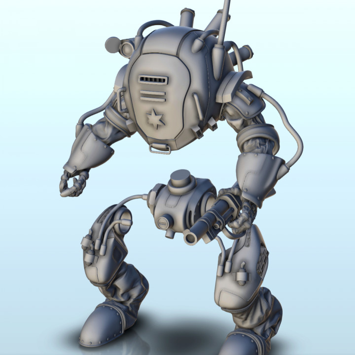 3D Printable Qheone combat robot (27) - BattleTech MechWarrior Scifi ...