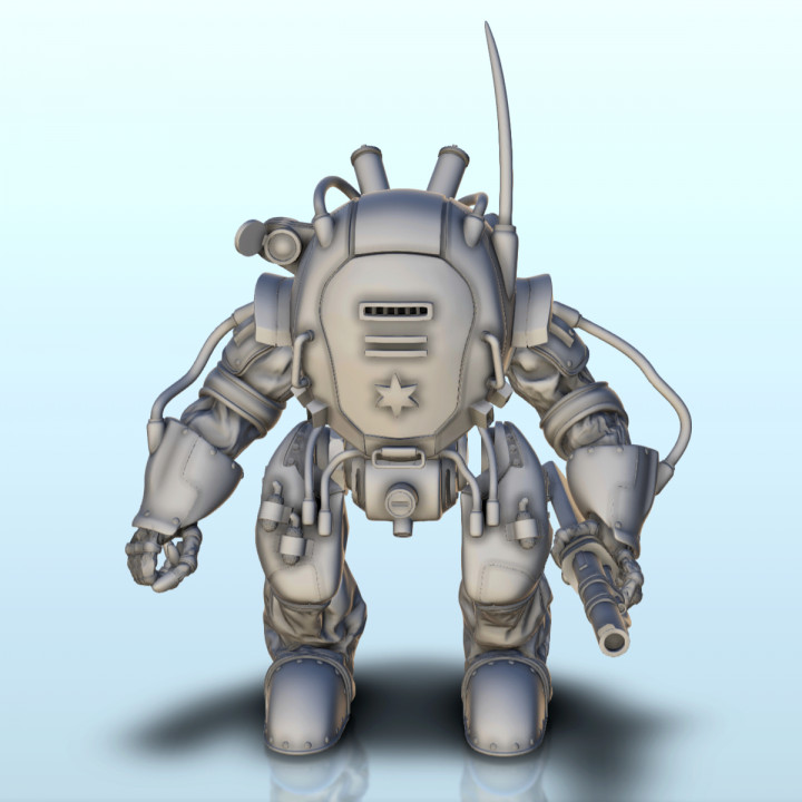 3D Printable Qheone combat robot (27) - BattleTech MechWarrior Scifi ...