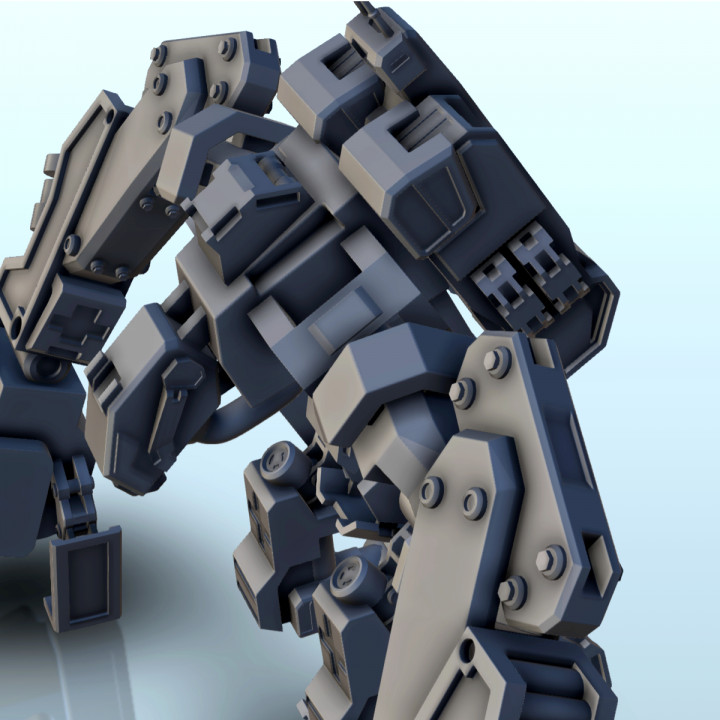 3D Printable Xyysus combat robot (30) - BattleTech MechWarrior Scifi ...