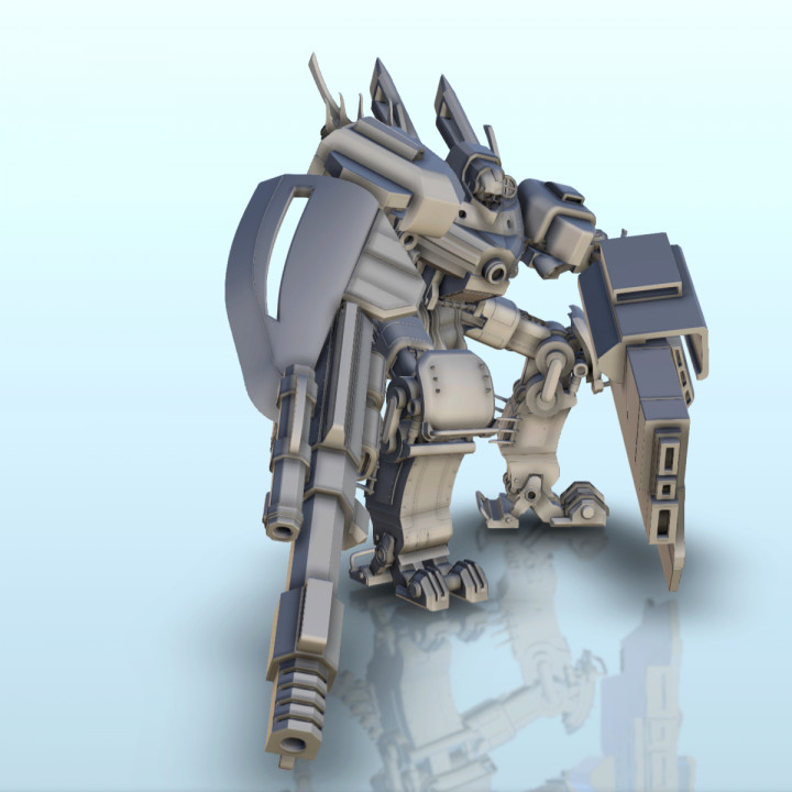 3D Printable Odtis combat robot (21) - BattleTech MechWarrior Scifi ...
