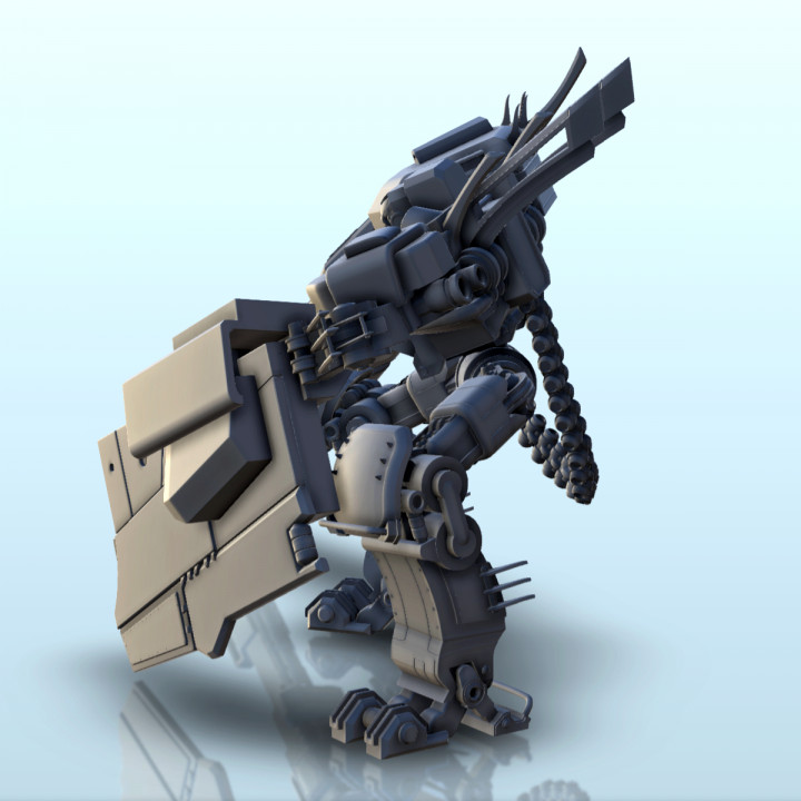 3D Printable Odtis combat robot (21) - BattleTech MechWarrior Scifi ...