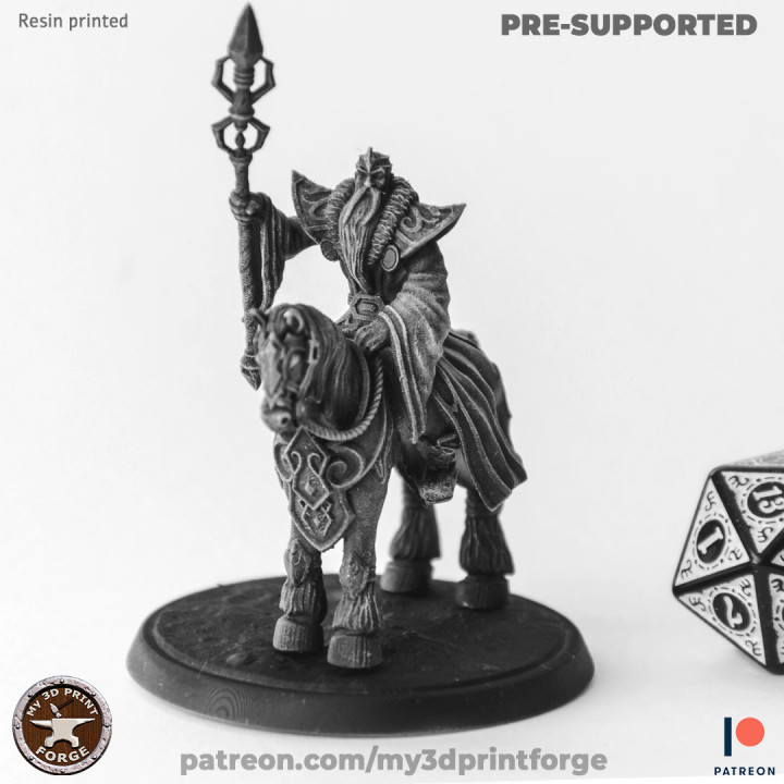 3D Printable Archimage on Horse by My3DPrintForge