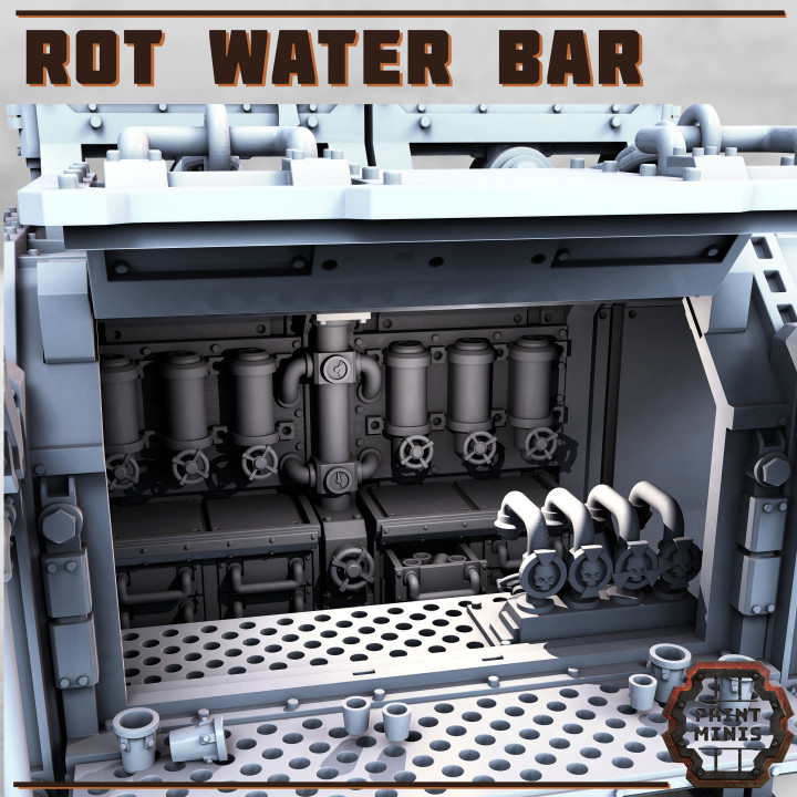 3D Printable Rot Water Bar - Container Kit by Print Minis