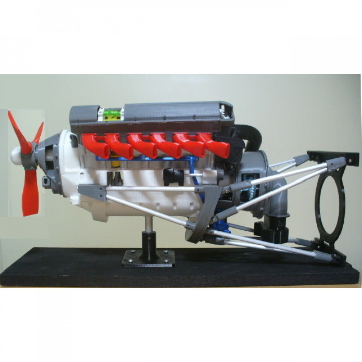 3D Printable V-12 Engine, Optional Parts Kit, Engine Mount Frame by ...