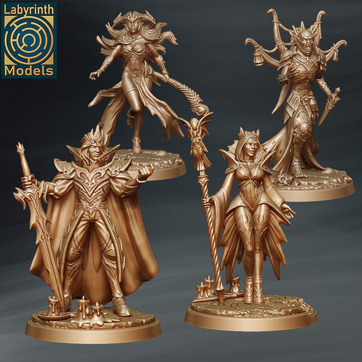 3D Printable Vampires Collection Vol. 1 - 32mm scale by Labyrinth Models
