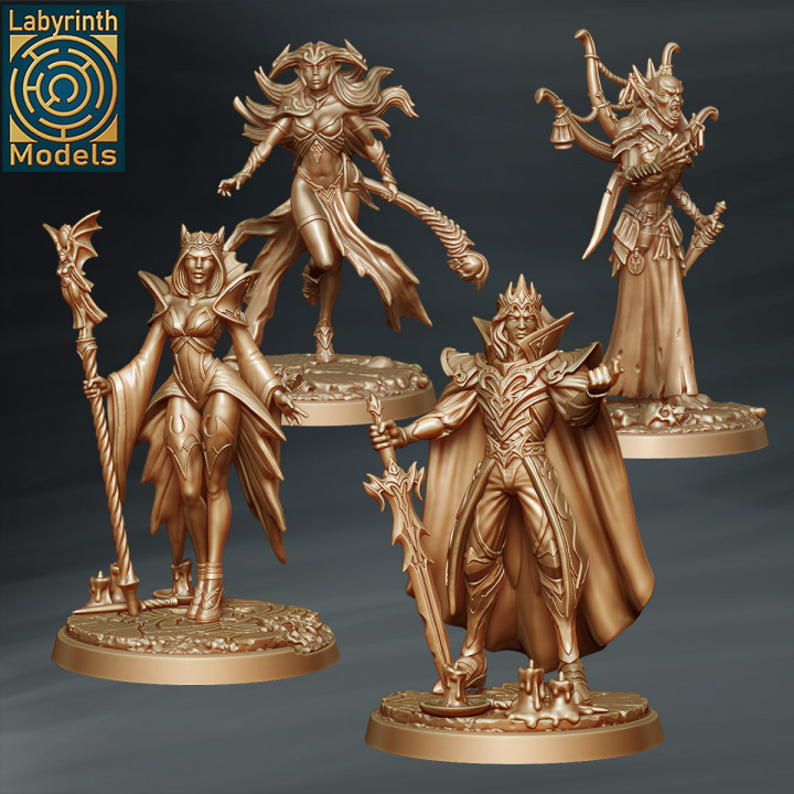 3D Printable Vampires Collection Vol. 1 - 32mm scale by Labyrinth Models