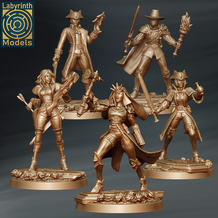 3D Printable Vampires Collection Vol. 1 - 32mm scale by Labyrinth Models