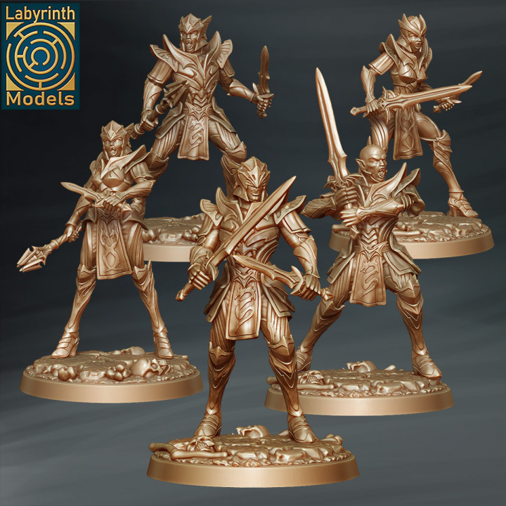 3D Printable Vampires Collection Vol. 1 - 32mm scale by Labyrinth Models