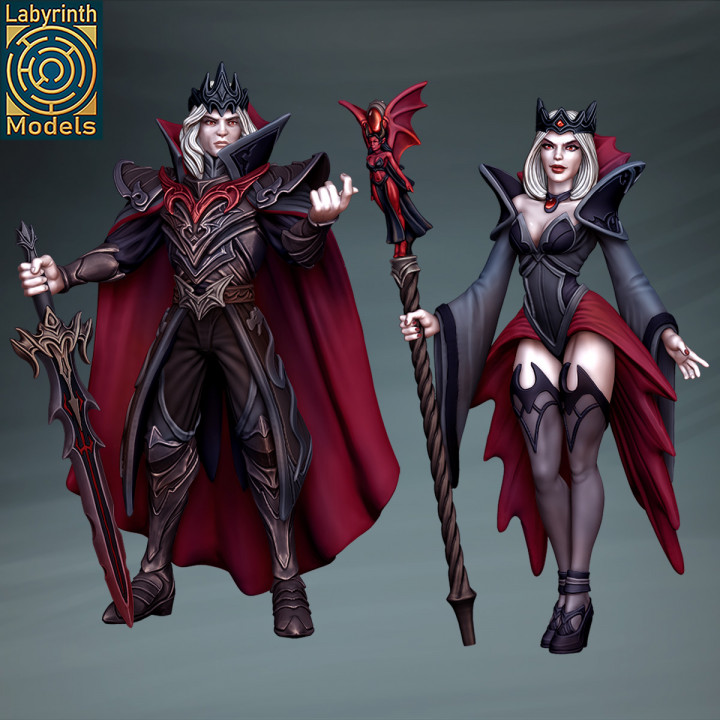 3D Printable Vampires Collection Vol. 1 - 32mm scale by Labyrinth Models