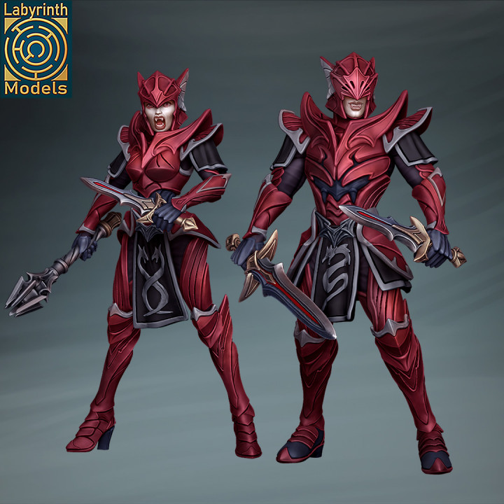 3D Printable Vampires Collection Vol. 1 - 32mm scale by Labyrinth Models