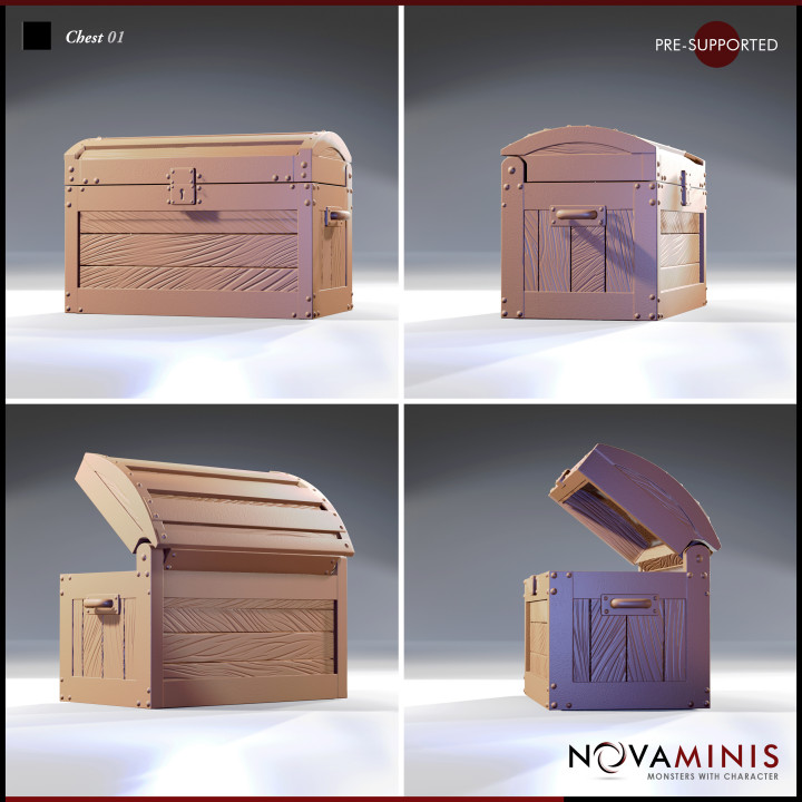 3D Printable Chest 01 by NovaMinis