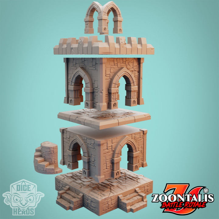 3D Printable Tower Terrain (FDM) by Dice Heads