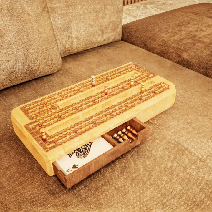 3D Printable CRIBBAGE BOARD GAME by Lazy Bear