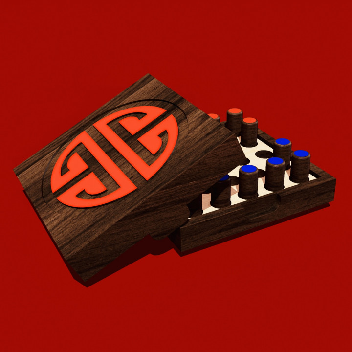 3D Printable FIVE FIELD KONO BOARD GAME by Lazy Bear