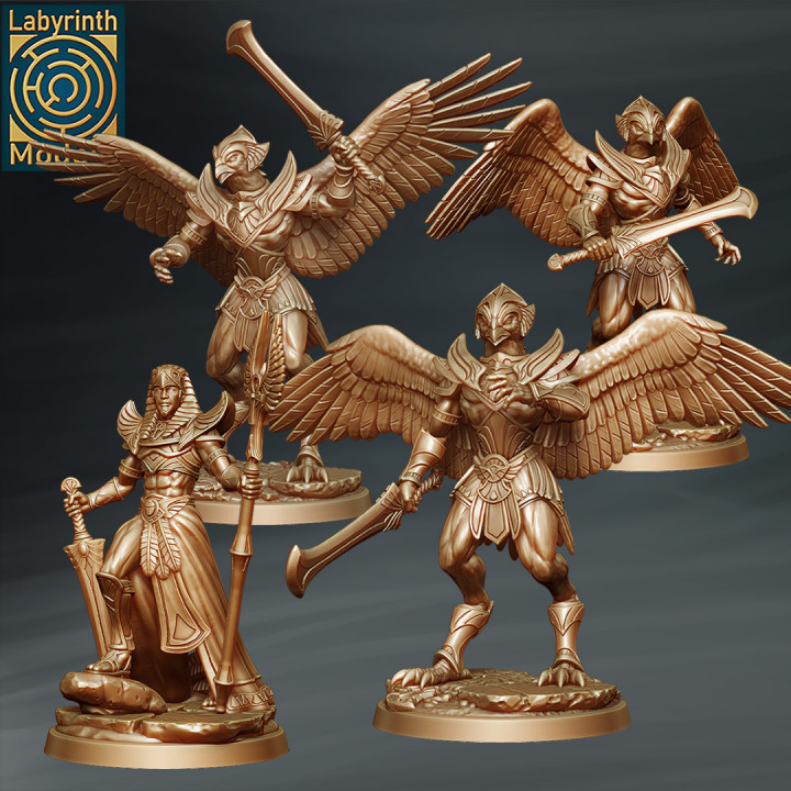 3D Printable Horus Warriors and Priest - 32mm scale by Labyrinth Models