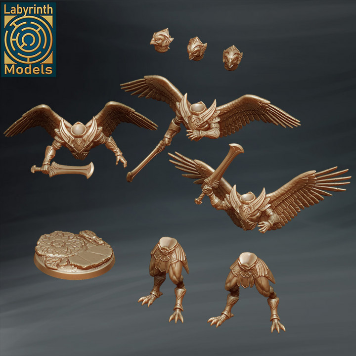 3D Printable Horus Warriors and Priest - 32mm scale by Labyrinth Models