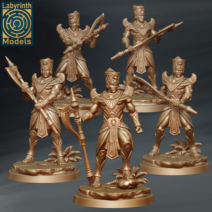 3D Printable Dynasty Guards - 32mm scale by Labyrinth Models