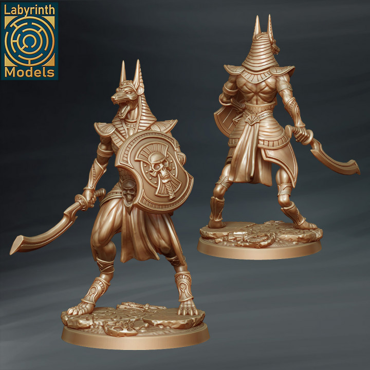 3D Printable Anubis Warriors and Priestess - 32mm scale by Labyrinth Models