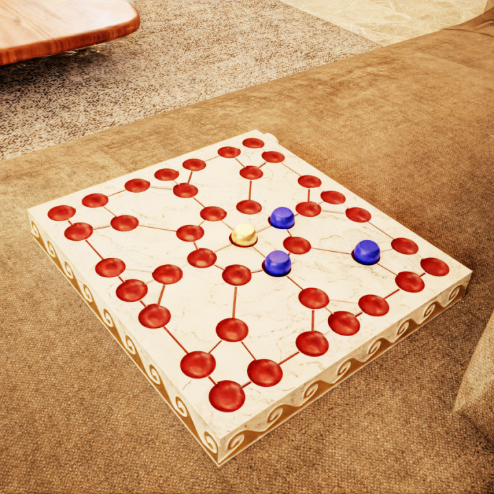 3D Printable BEAR & HUNTERS / BEAR GAME / BOARD GAME by Lazy Bear