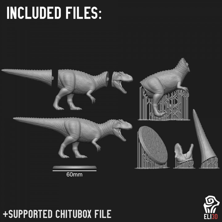 3D Printable Dinosaurs - Dino Bundle 3 by ELI 3D
