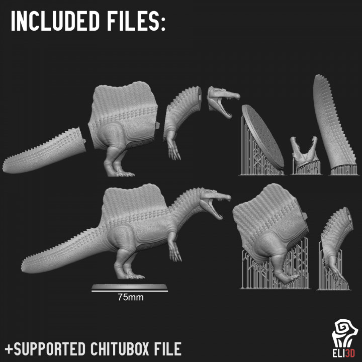 3D Printable Dinosaurs - Dino Bundle 3 by ELI 3D