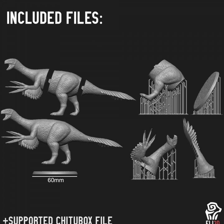 3D Printable Dinosaurs - Dino Bundle 3 by ELI 3D