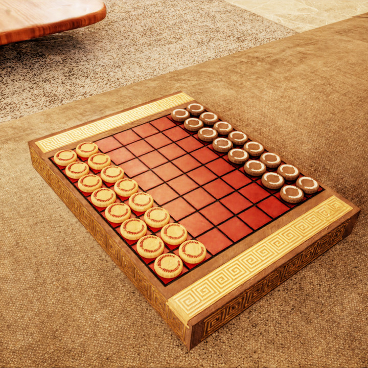 3D Printable LUDUS LATRUNCULORUM BOARD GAME by Lazy Bear