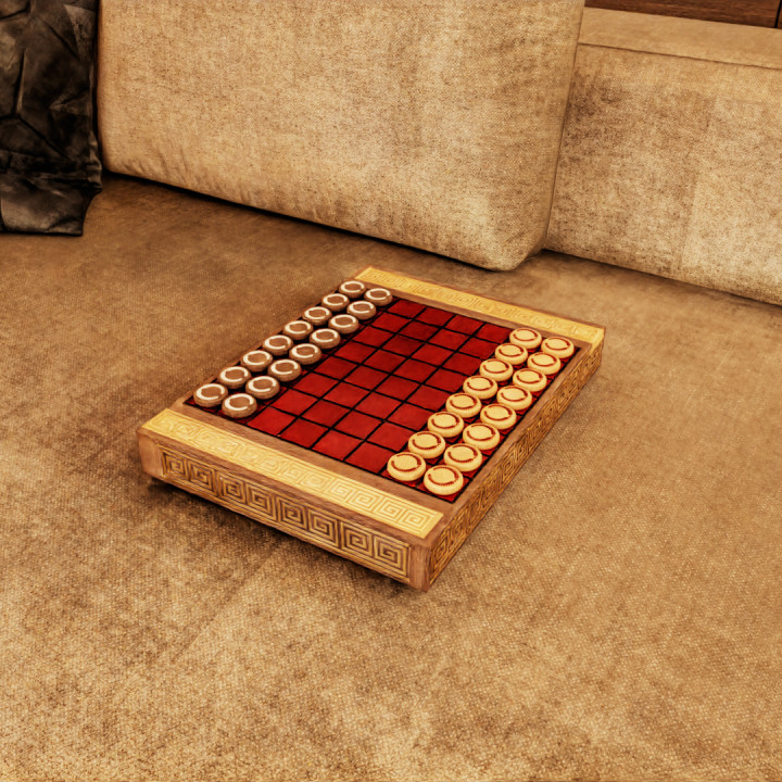 3D Printable LUDUS LATRUNCULORUM BOARD GAME by Lazy Bear