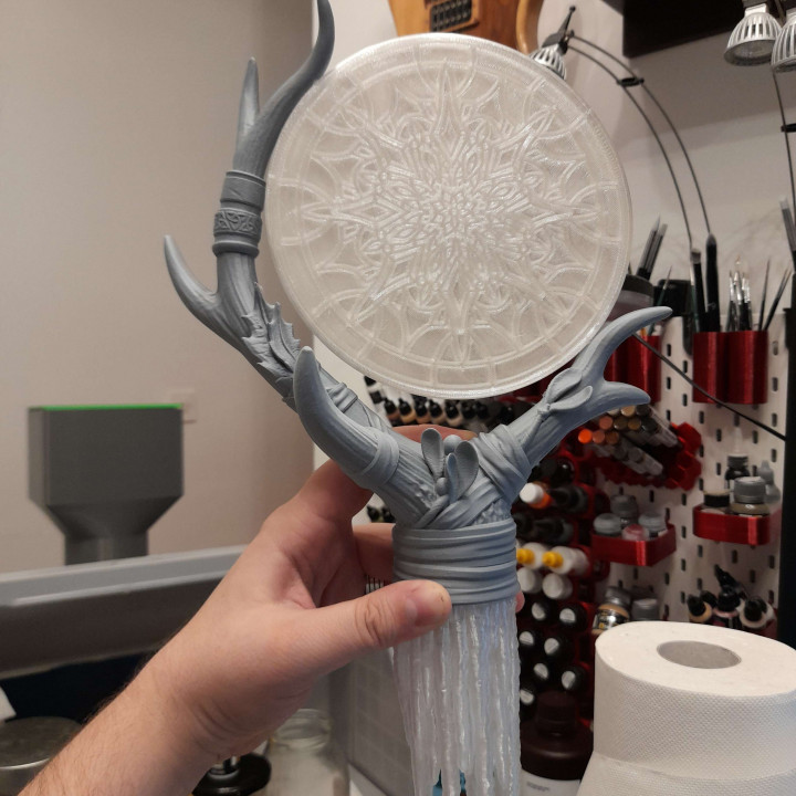 3D Printable Staff of Frost - Full size staff by Props&Beyond