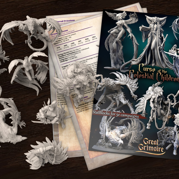 3D Printable Curse of the Celestial Children by Great Grimoire