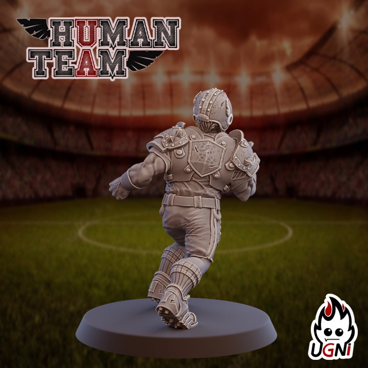 3D Printable Linemen #1 - Human Team by UGNI Miniatures