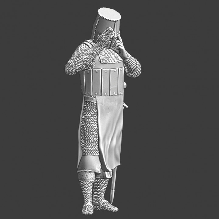 3D Printable Medieval knight taking on helmet by Northern Crusades ...