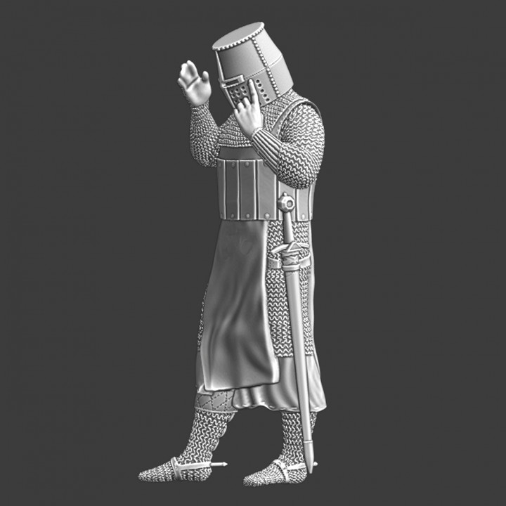 3D Printable Medieval knight taking on helmet by Northern Crusades ...