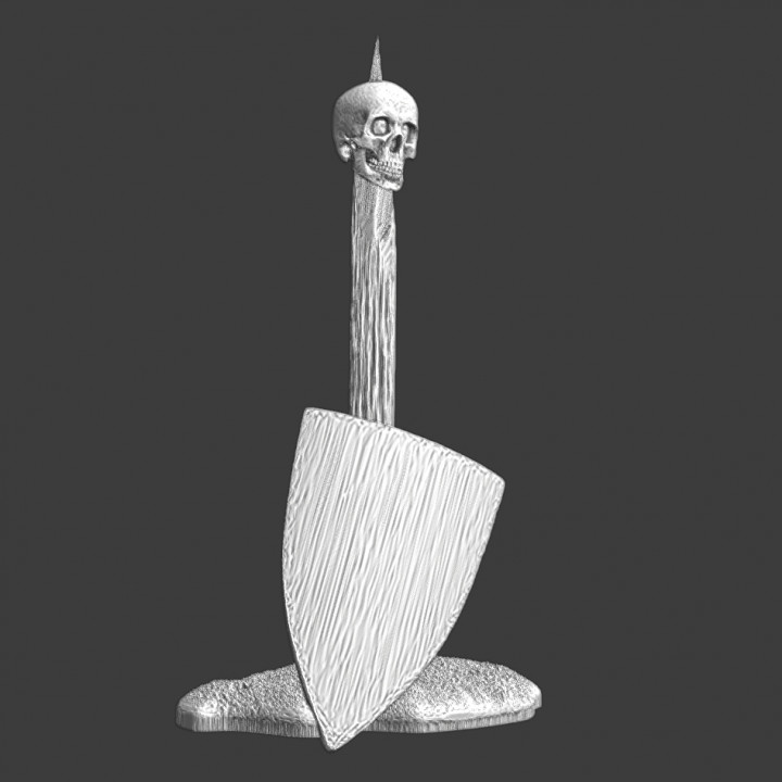 3D Printable Skull on stake by Northern Crusades Miniatures