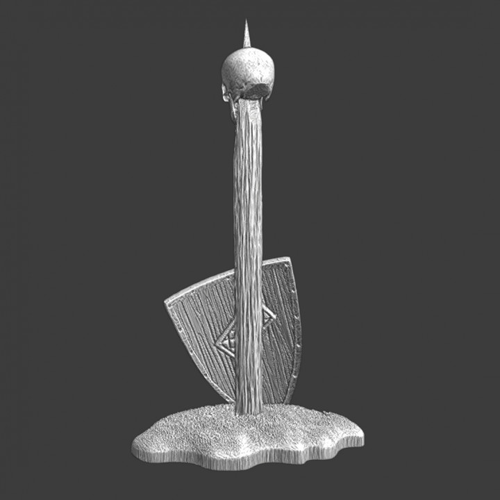3D Printable Skull on stake by Northern Crusades Miniatures