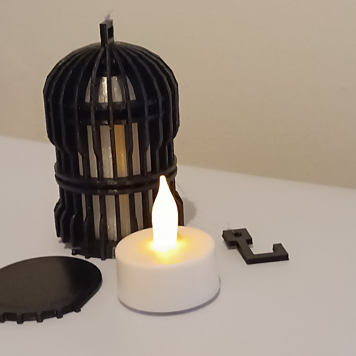 3D Printable mini round lantern by rik polkerman