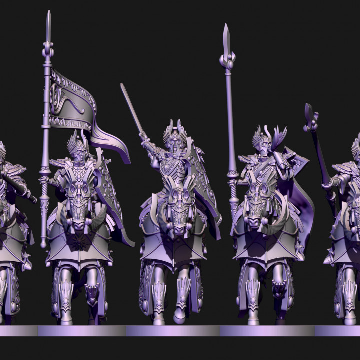 3D Printable High elves knights of ryma (elf) by HoloMiniatures