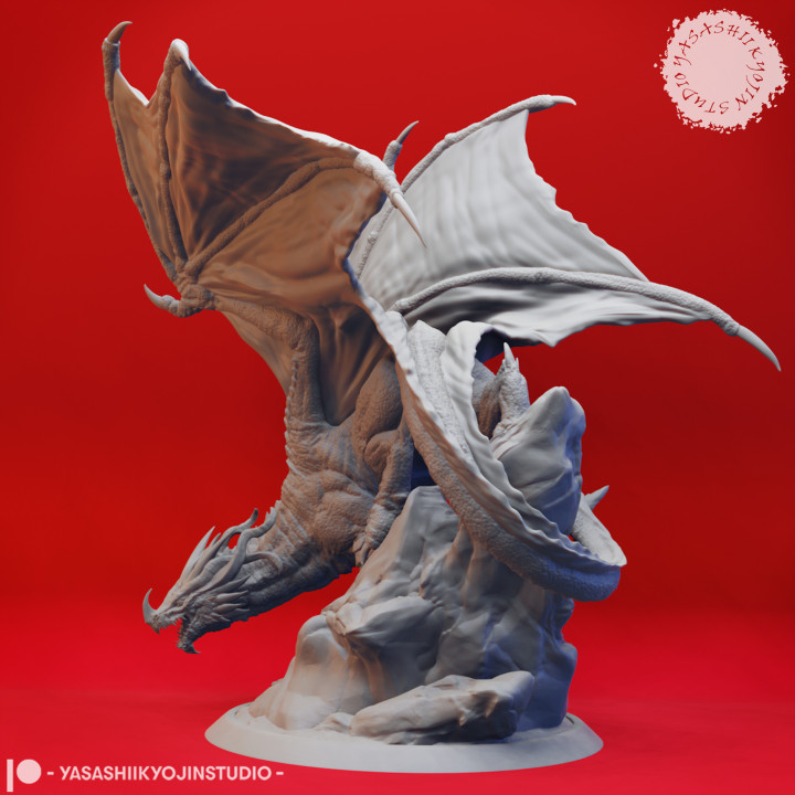 3D Printable Ancient Red Dragon - Tabletop Miniature (Pre-Supported) by ...