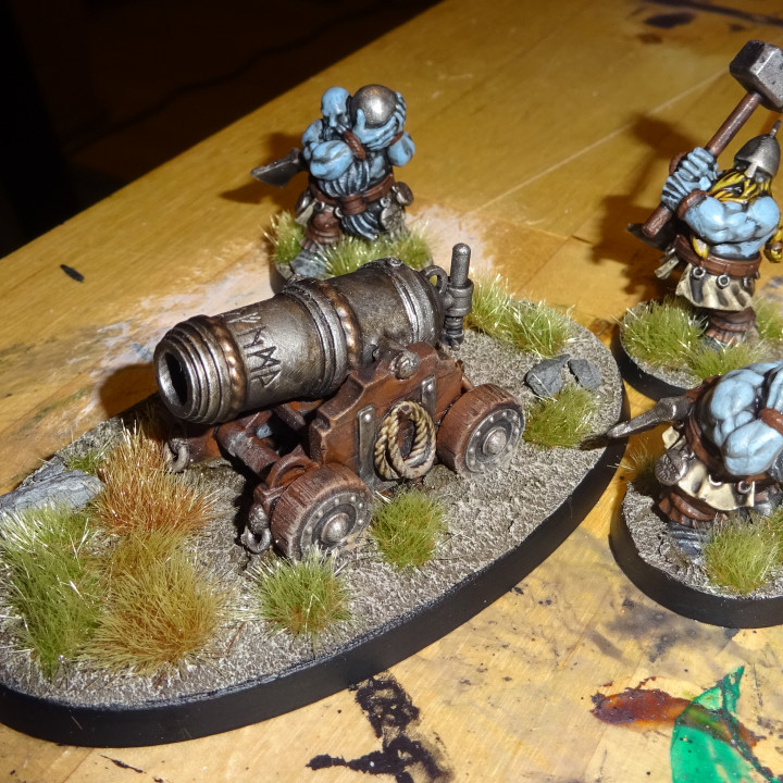 3D Print of Dwarf Artillery Set - Highlands Miniatures by laurentgomba