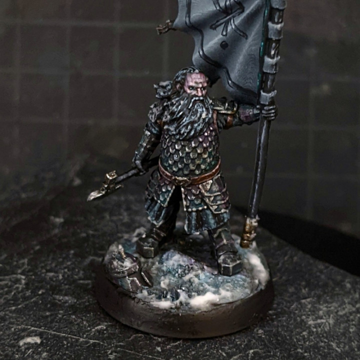 3D Printable Silver Goat Dwarf Banner | Silver Goat Dwarves | Fantasy ...