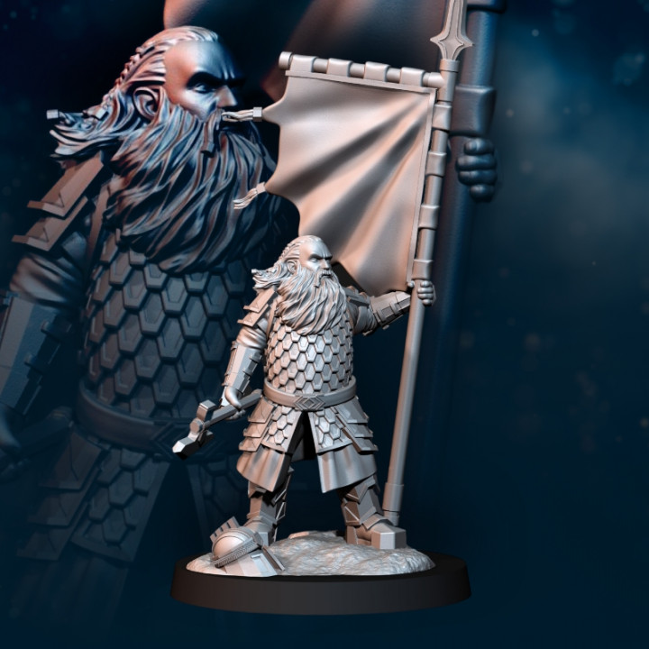 3D Printable Silver Goat Dwarf Banner | Silver Goat Dwarves | Fantasy ...