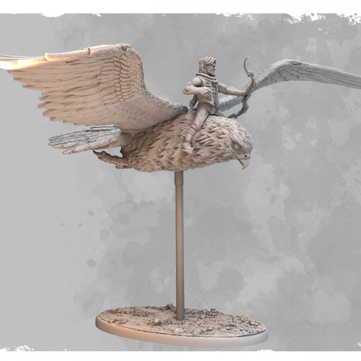 3D Printable Khra - Falcon Riders by The Shattered Crown
