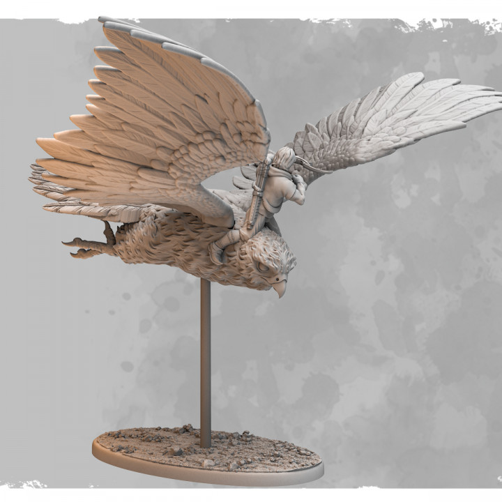 3D Printable Khra - Falcon Riders by The Shattered Crown