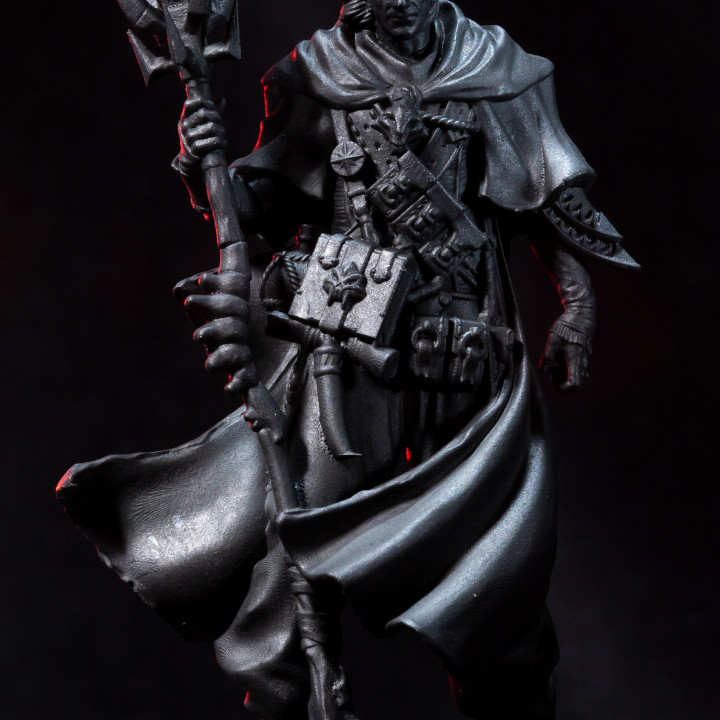 3D Print of Shadow Wanderer, Human Warlock by War King Miniatures