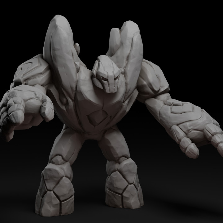 3D Printable Stone Golem Set by Safehold