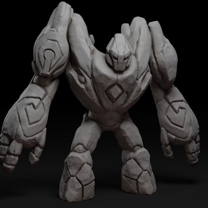 3D Printable Stone Golem Set by Safehold